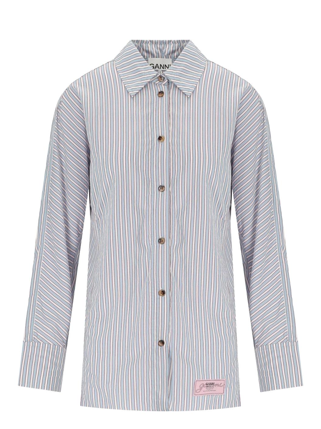 GANNI Ganni Striped Chambray Shirt
